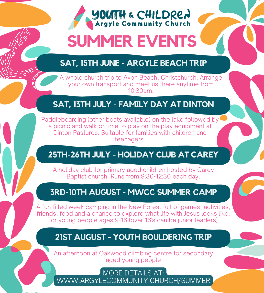 Summer Events – Argyle Community Church